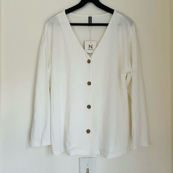 noracora | Sweaters | Noracora White Button Downcardigansizelarge ...